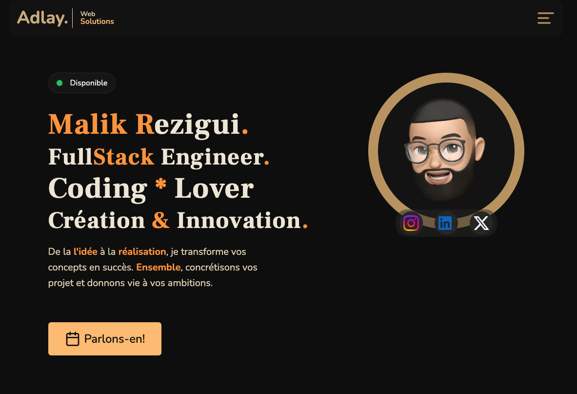 Adlay | Création site internet sur mesure